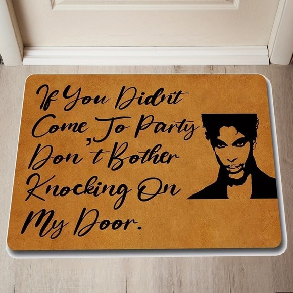 Accents | Prince Themed Door Mat With Black Text And Design | Poshmark